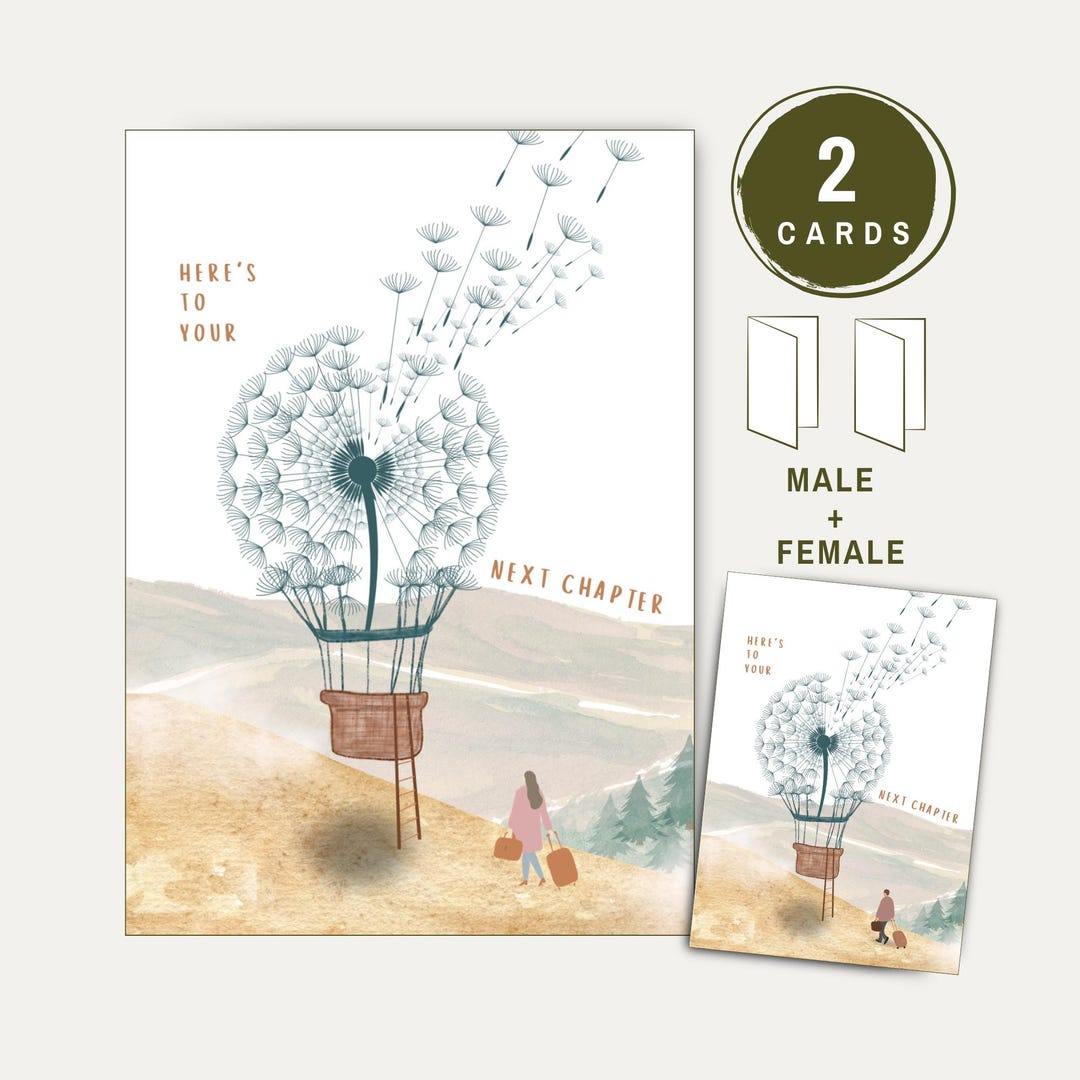 New Chapter Good Luck Printable Card, Best of Luck Card, New Job ...