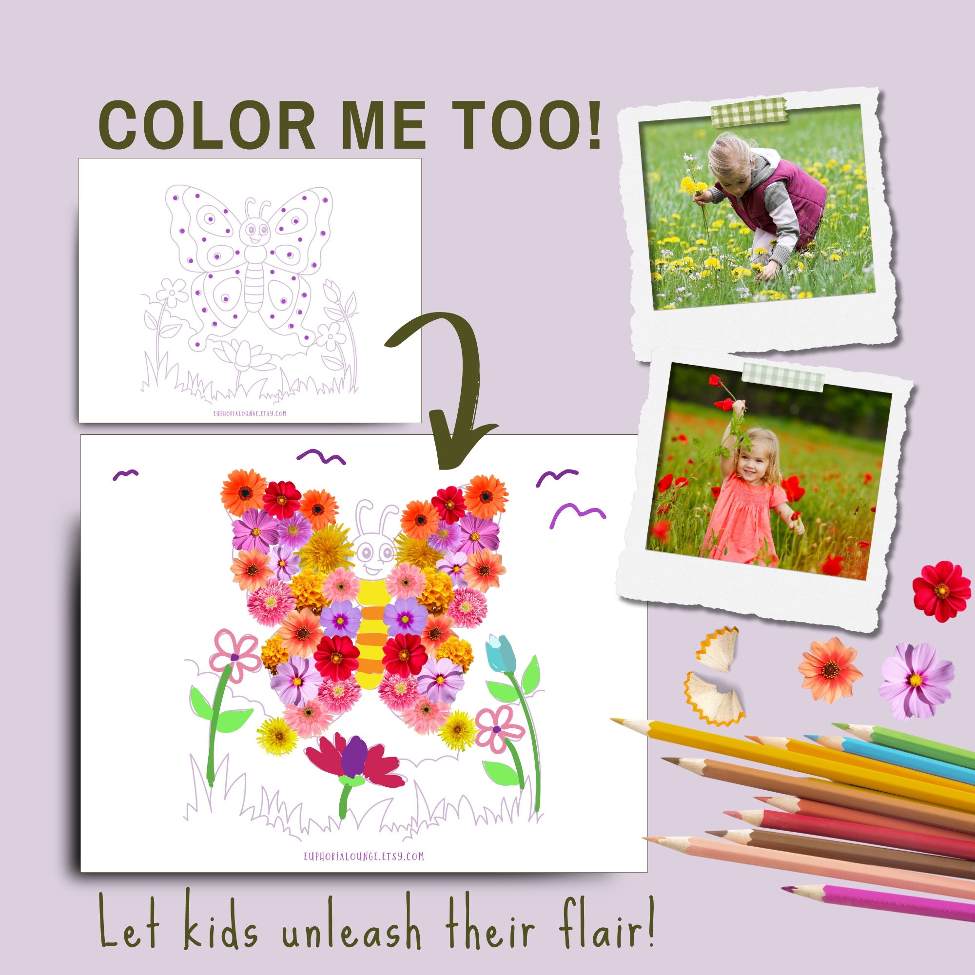 Nature Walk Butterfly DIY Printable Craft Flower Activity, Outdoor ...