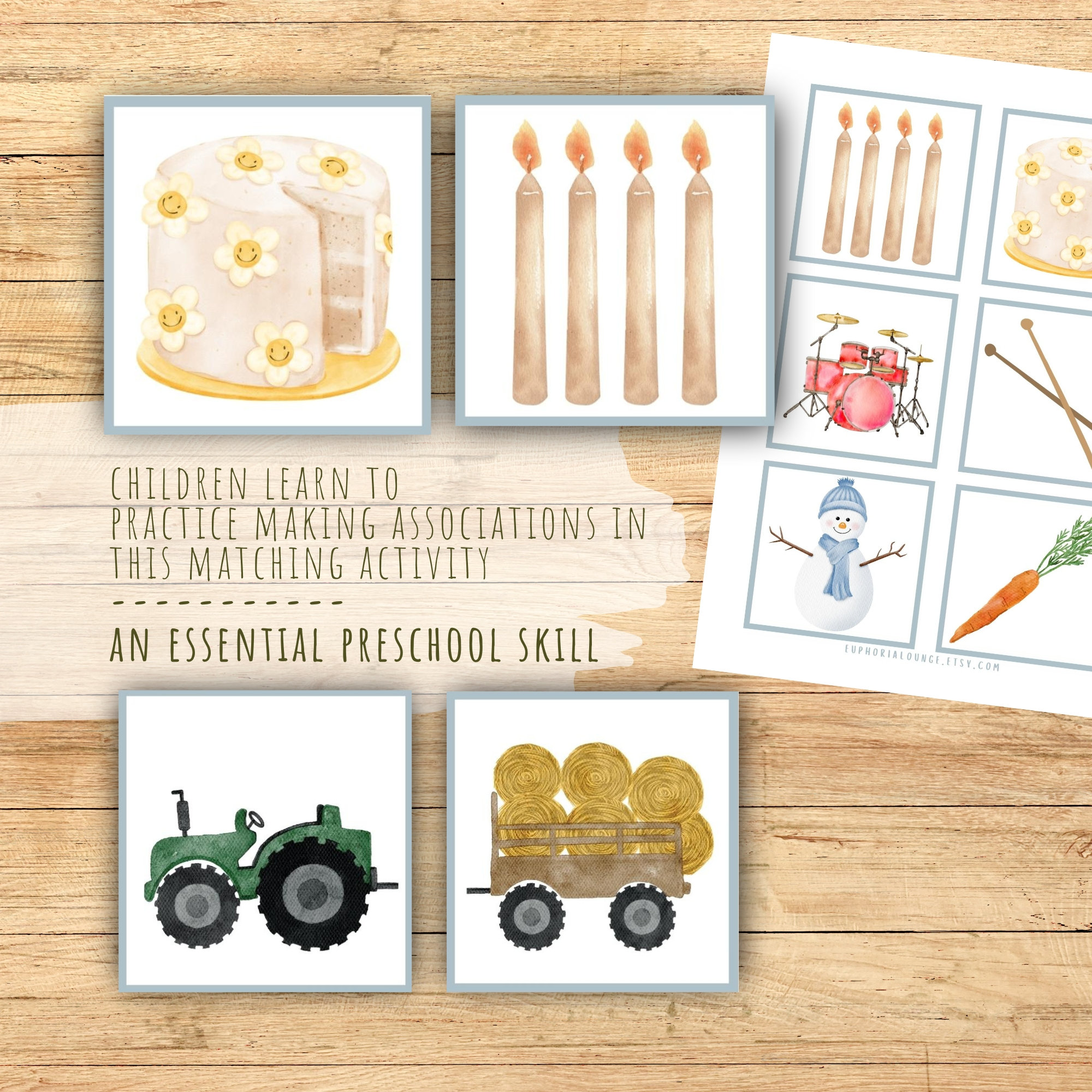 Preschool Matching Activity Printable, What Goes Together, Making ...