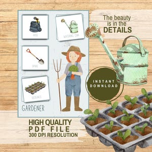 Occupations Sorting Printable Mats & Cards, Learn Professions, Child ...