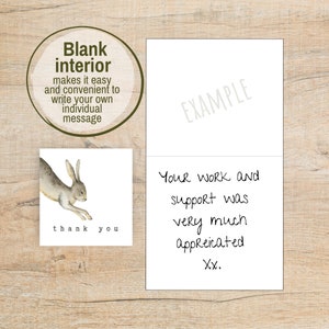 Thank You Printable Card Bundle Bunny Hare Easter Basket Name Card ...