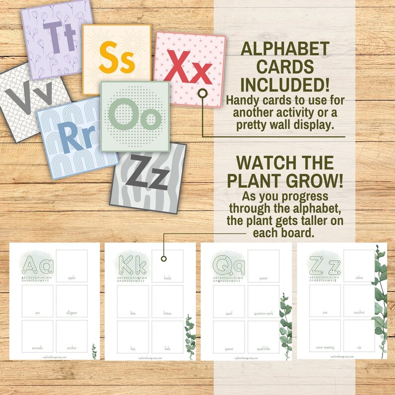 Alphabet Sorting Picture Card Boards Printable Montessori Letters ...