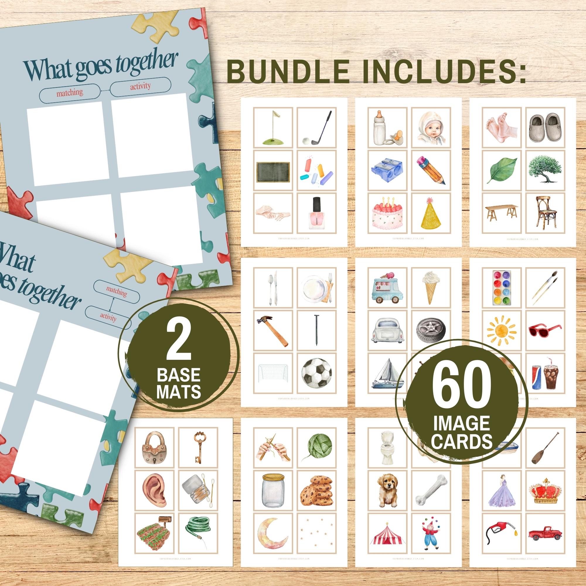 Preschool Matching Sorting Activity Printable Flashcards What Goes ...