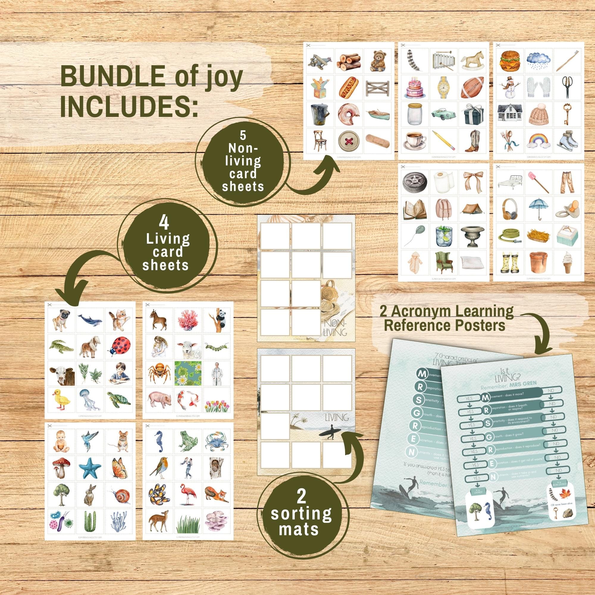 Identify Living & Non-living Things Sorting Activity, Picture Science ...