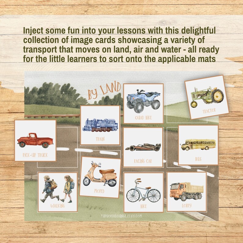 Air Land Water Activity Transportation Sorting Game Printable Preschool ...