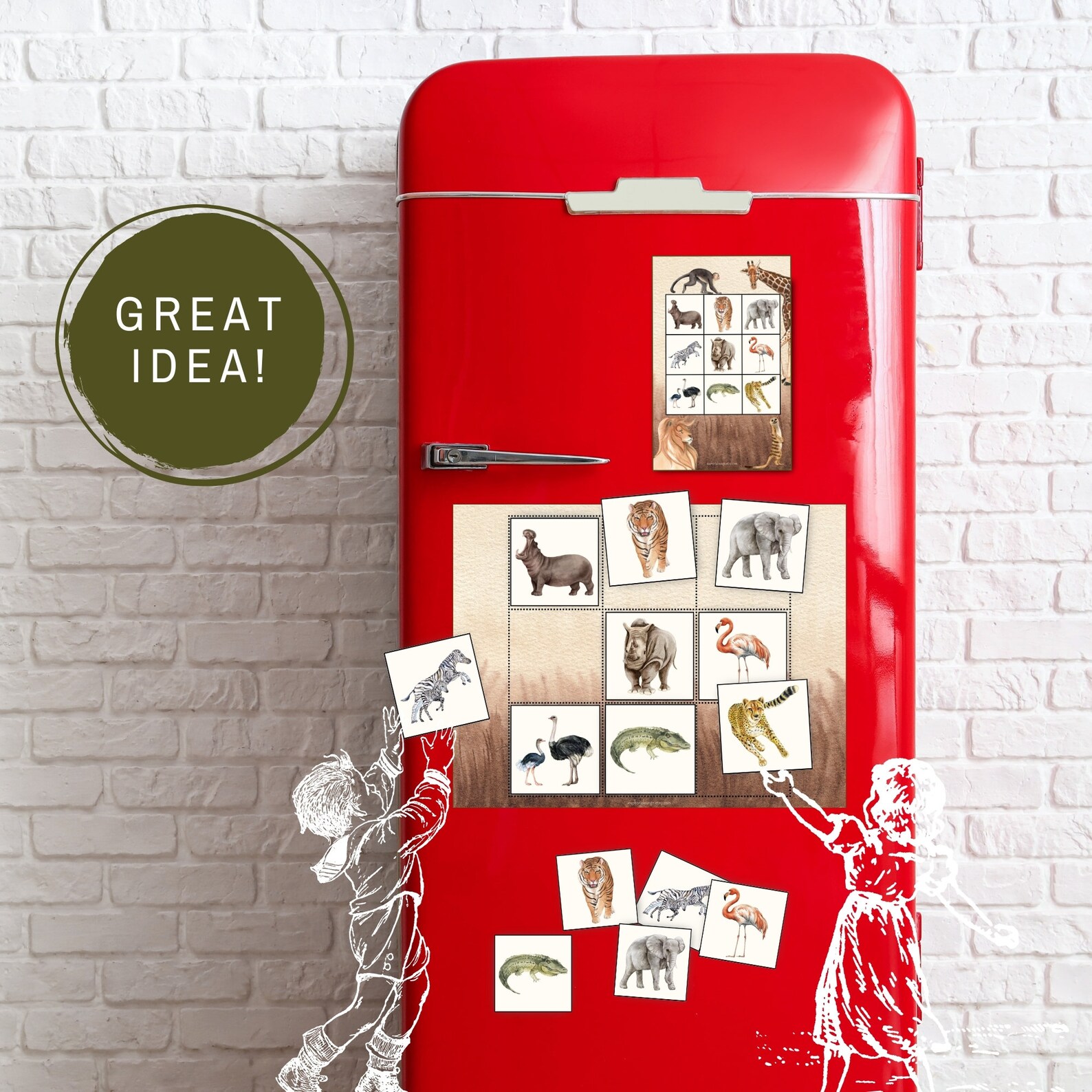 Safari Life Pattern Activity Sorting Picture Card Montessori Resource ...