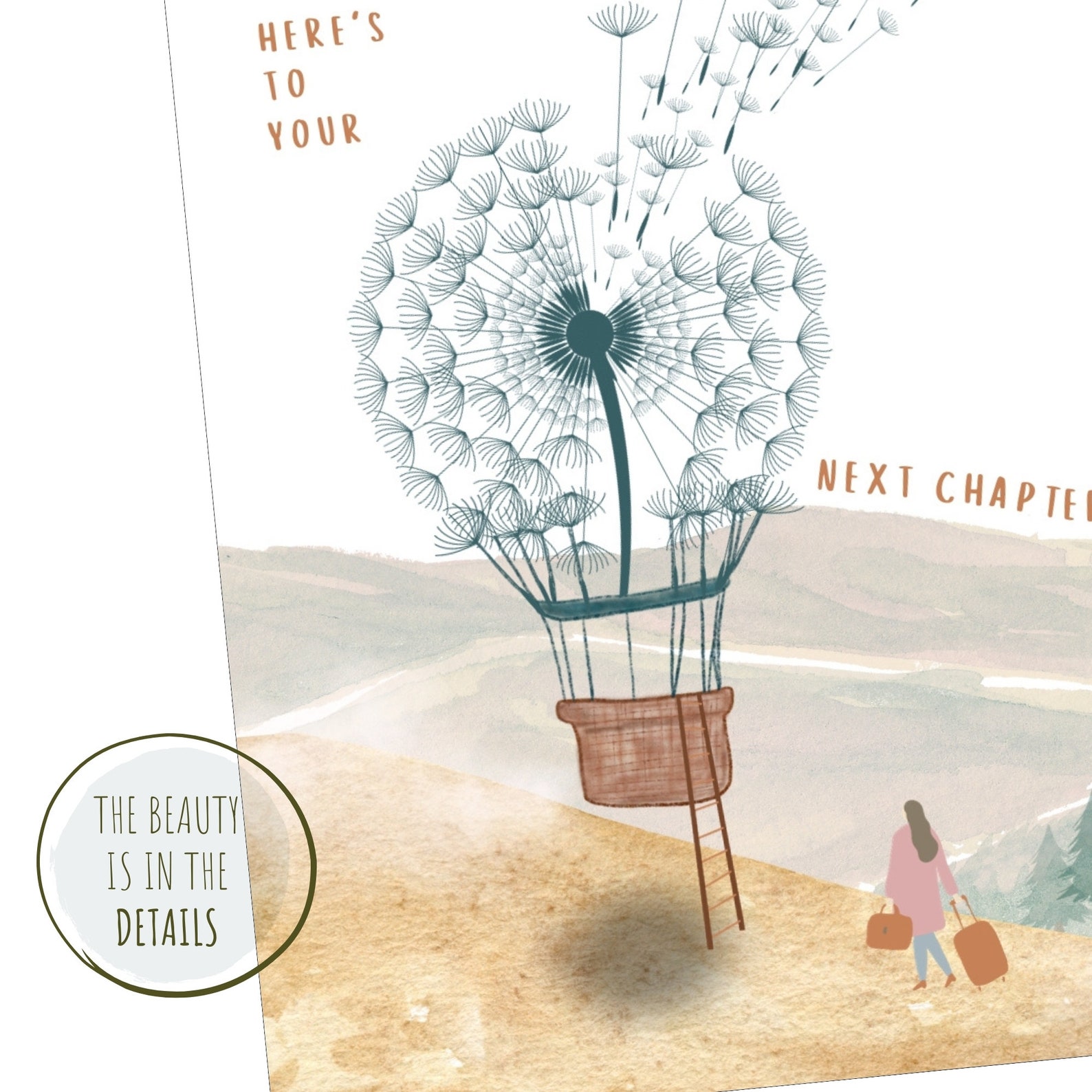 New Chapter Good Luck Printable Card, Best of Luck Card, New Job ...