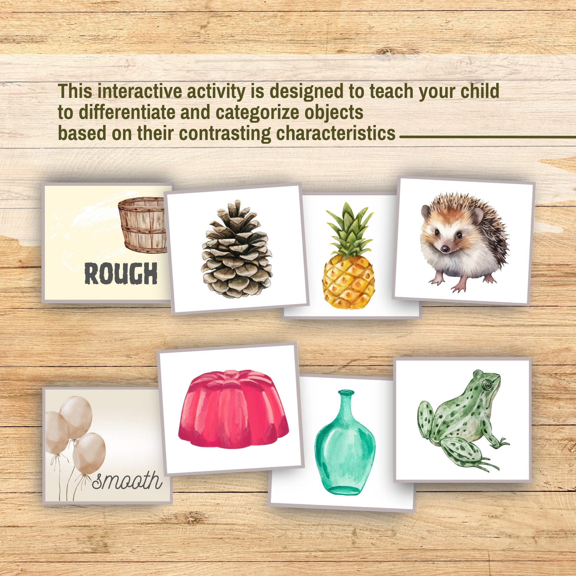 Opposites Sorting Printable Flashcards, Child Development Game ...