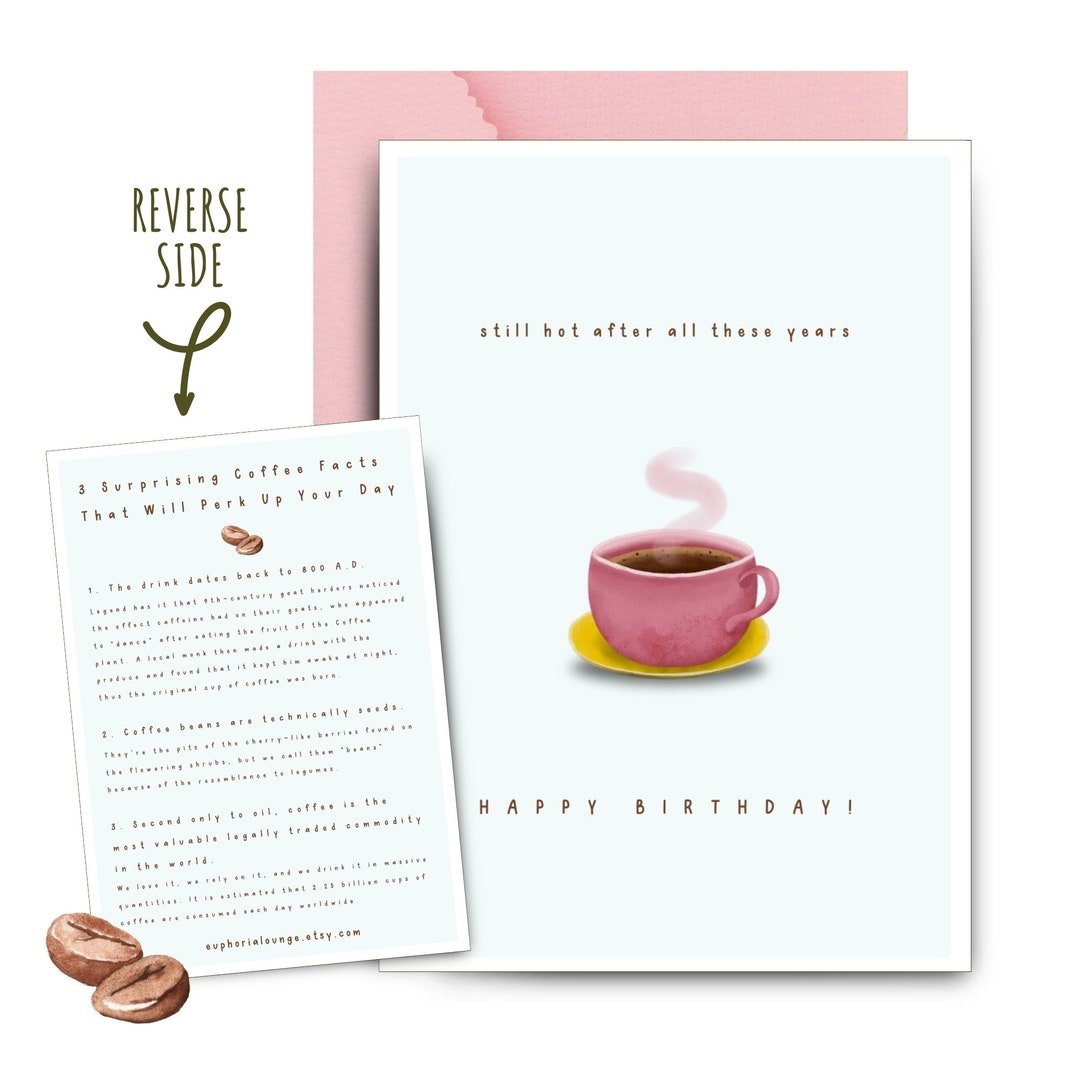 Funny Coffee Birthday Card Still Hot After All These Years, Birthday ...