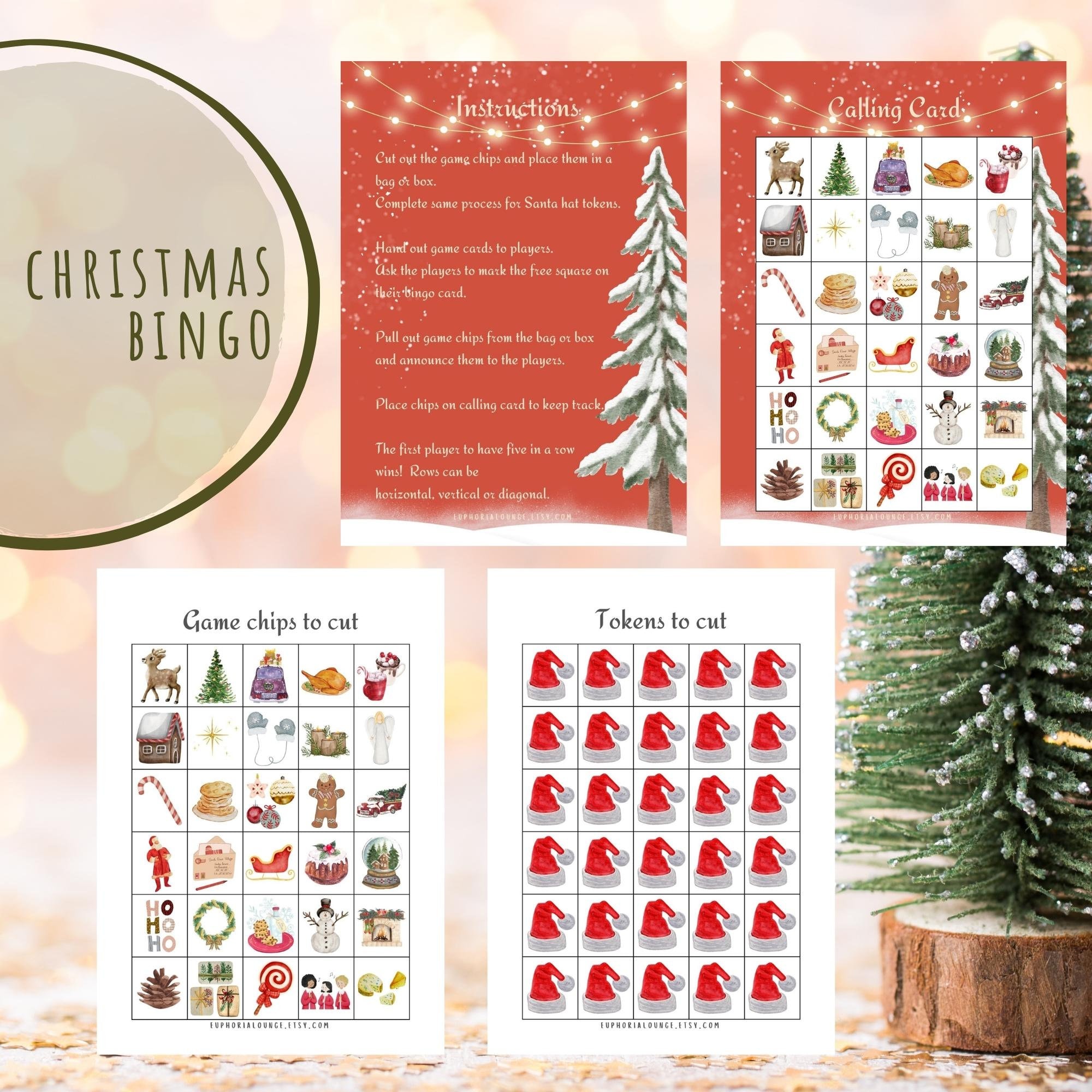Christmas Bingo & Printable Christmas Game Kit, Christmas Bundle to ...