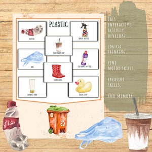 Waste Sorting Activity Recycling Game Earth Day Printable Trash Rubbish ...