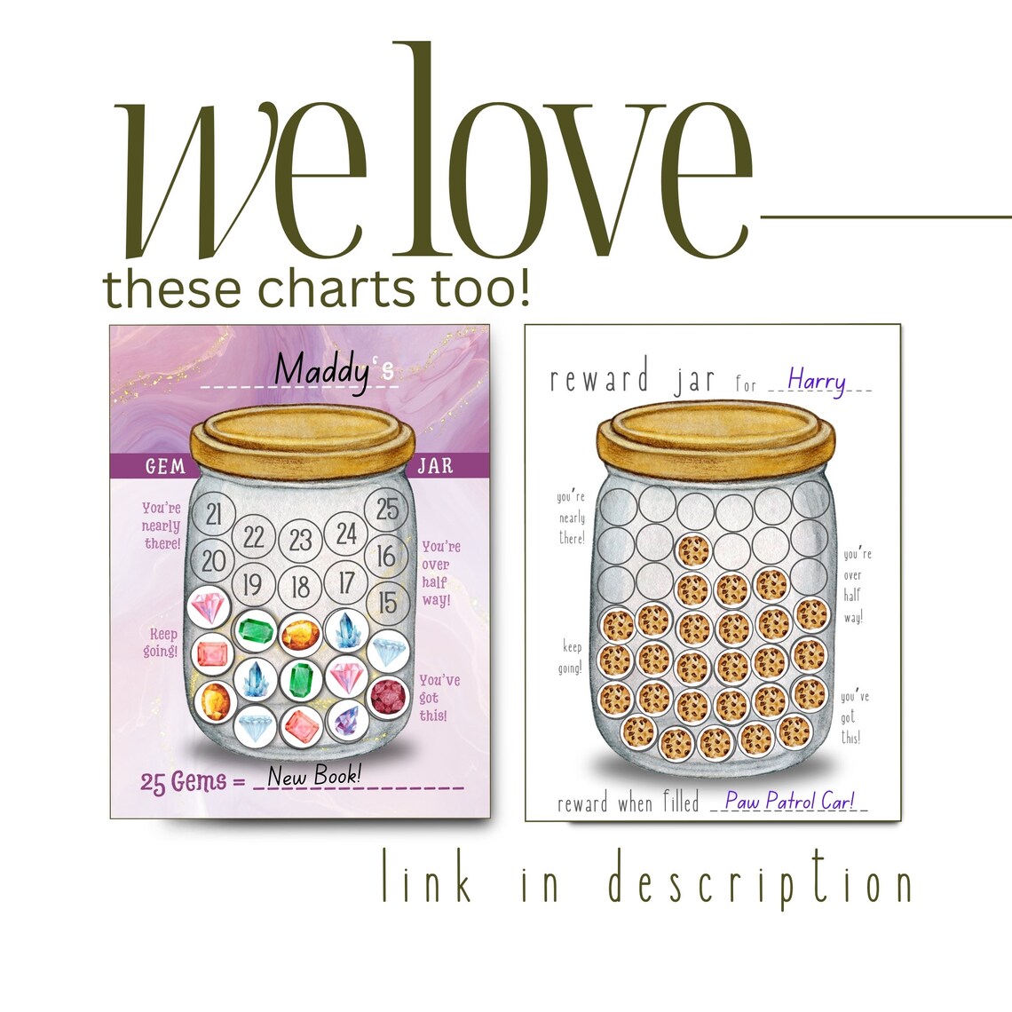 Great Job Jar Reward Chart Printable for Kids Students Class Reward ...