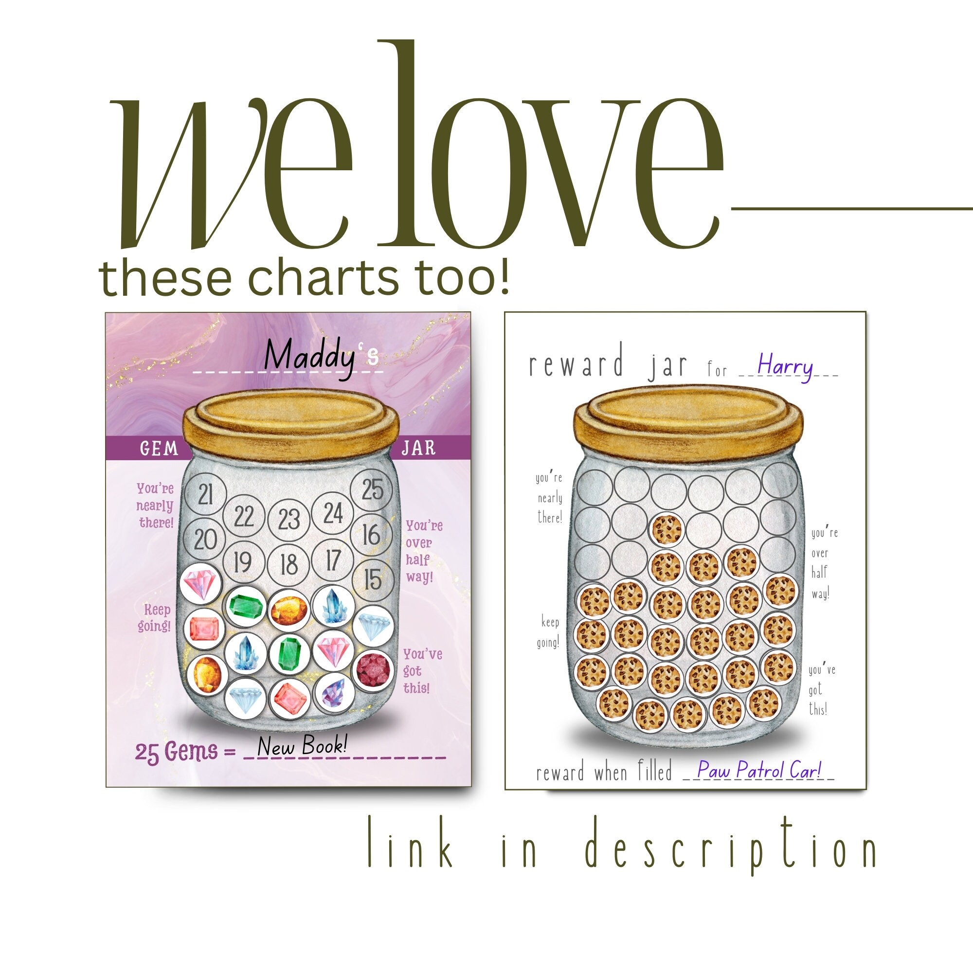 Great Job Jar Reward Chart Printable for Kids Students Class Reward ...