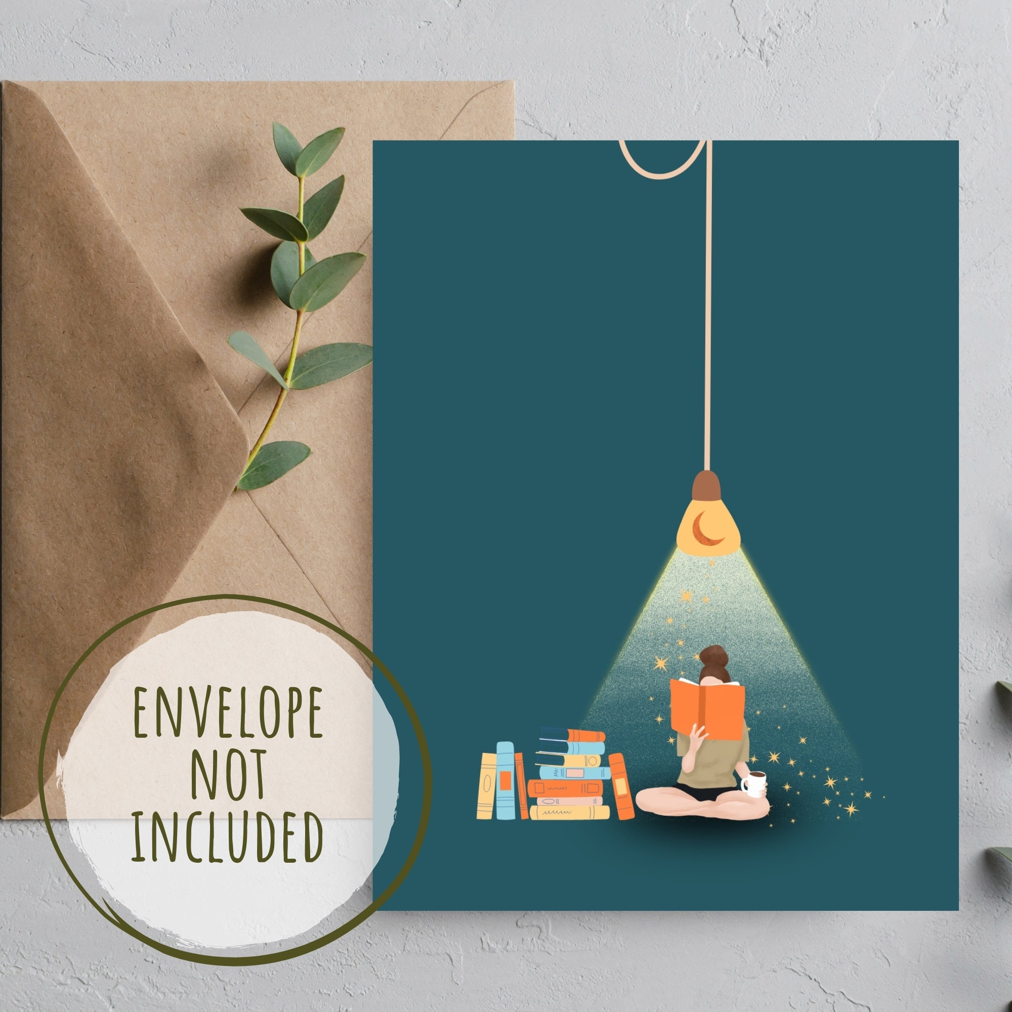 Thank You Card for Teacher, Card for Book Lover, End of Year Printable Card, Book Club Card ...