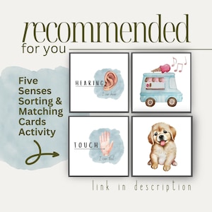 Five Senses Posters Educational Wall Art Printable Hear/touch/sight ...