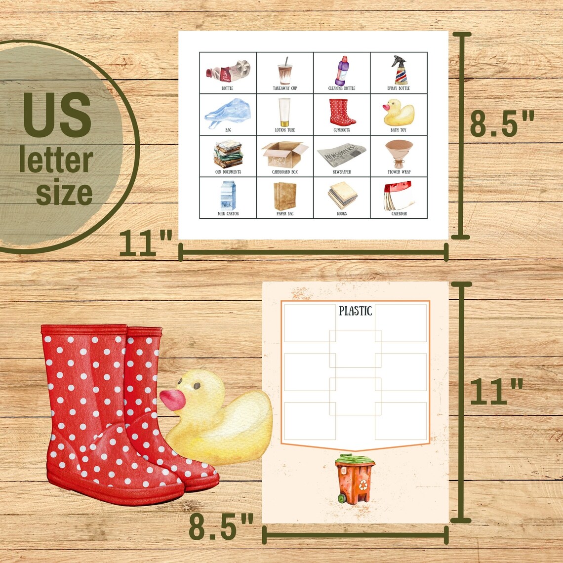 Waste Sorting Activity Recycling Game Earth Day Printable, Trash ...