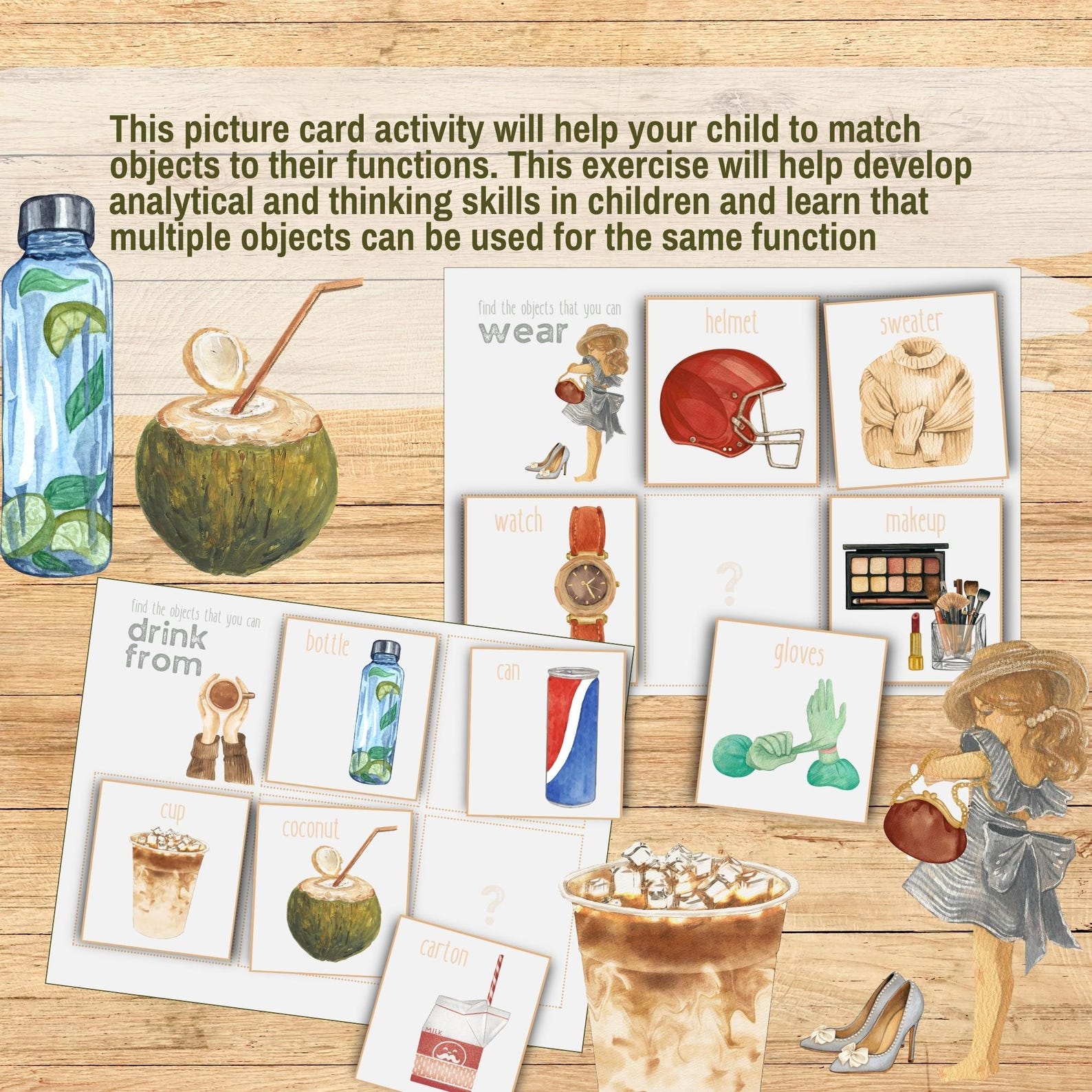 Object Function Picture Sorting Mats & Cards Speech Therapy Autism ...