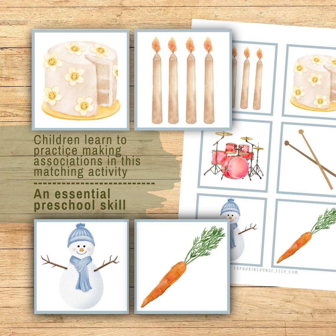 Preschool Matching Activity Printable, What Goes Together, Making ...