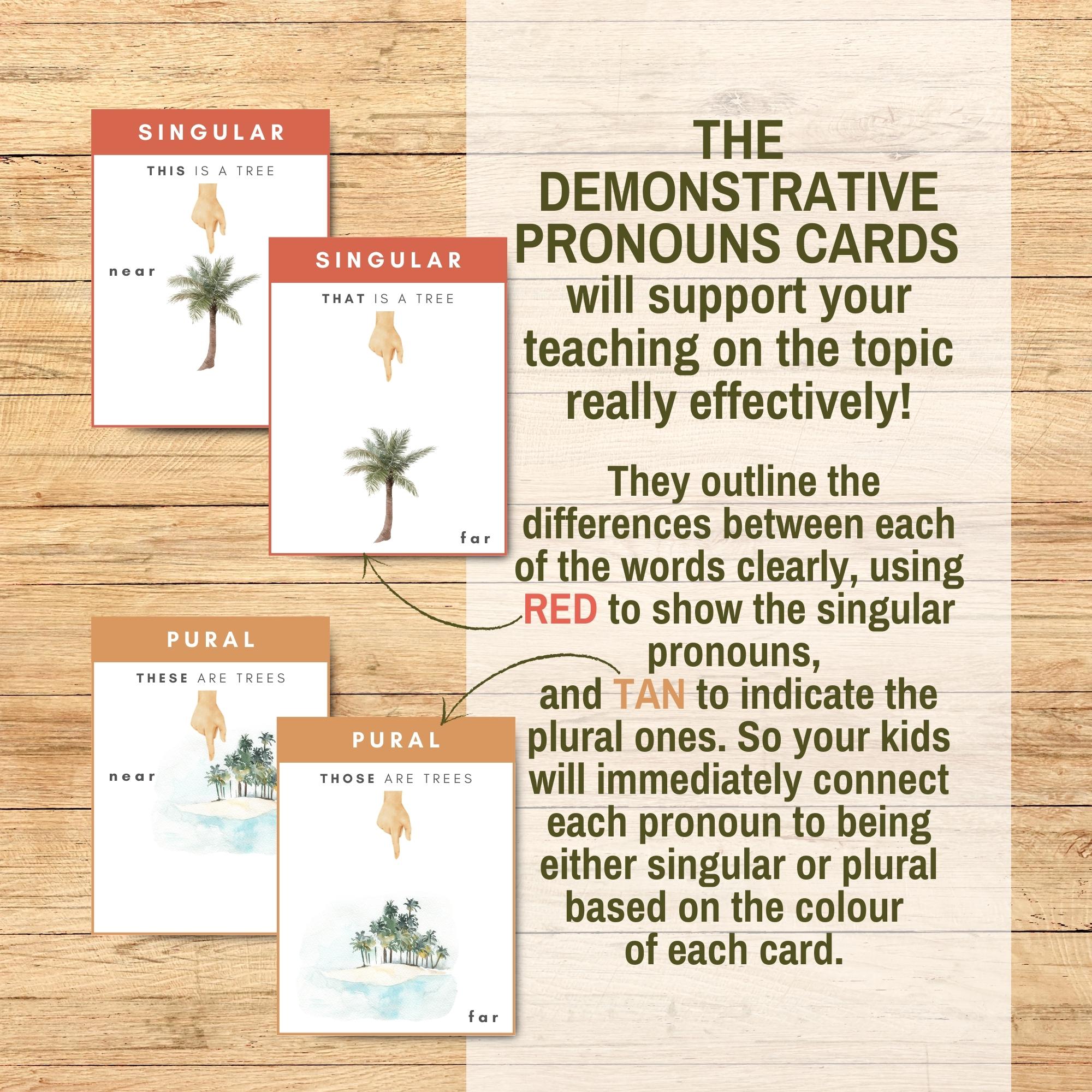 This That These Those Determiners Poster & Flashcard, ESL Demonstrative ...