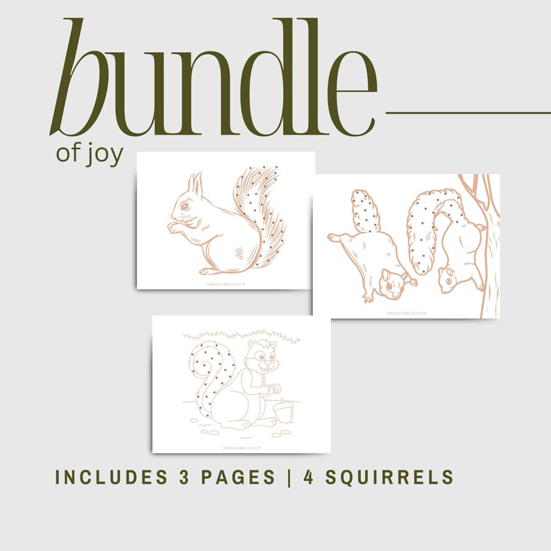 Nature Walk Squirrel Tails DIY Printable Craft Flower Activity, Outdoor ...