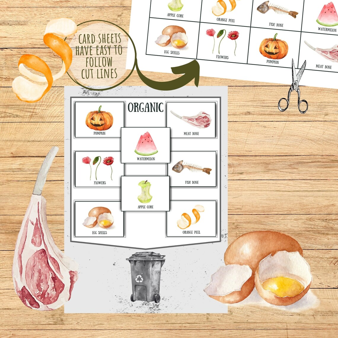 Waste Sorting Activity Recycling Game Earth Day Printable, Trash ...