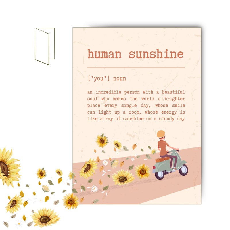 Human Sunshine Cards - Etsy