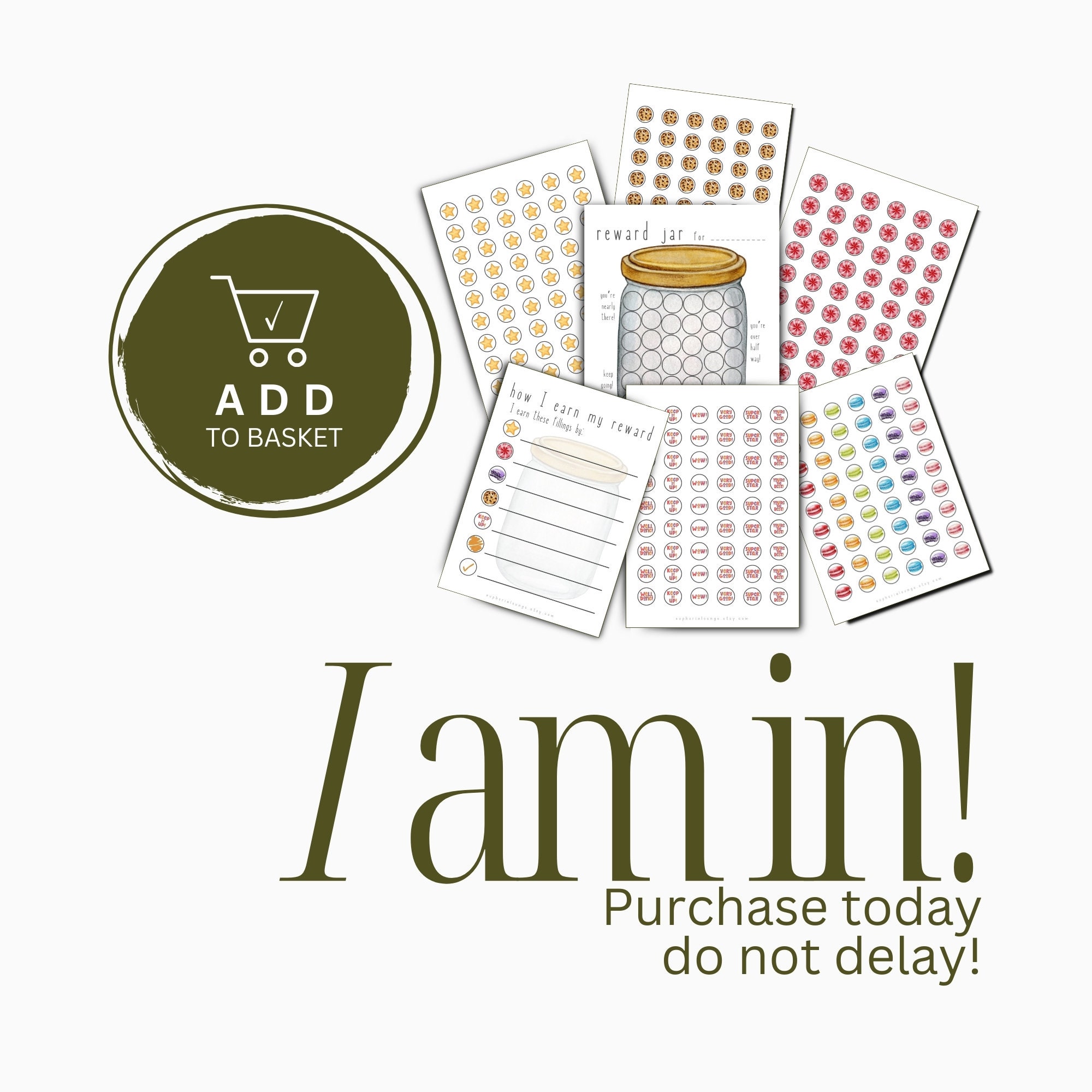Reward Jar Printable Chart for Kids or Adults With Fillable Options ...