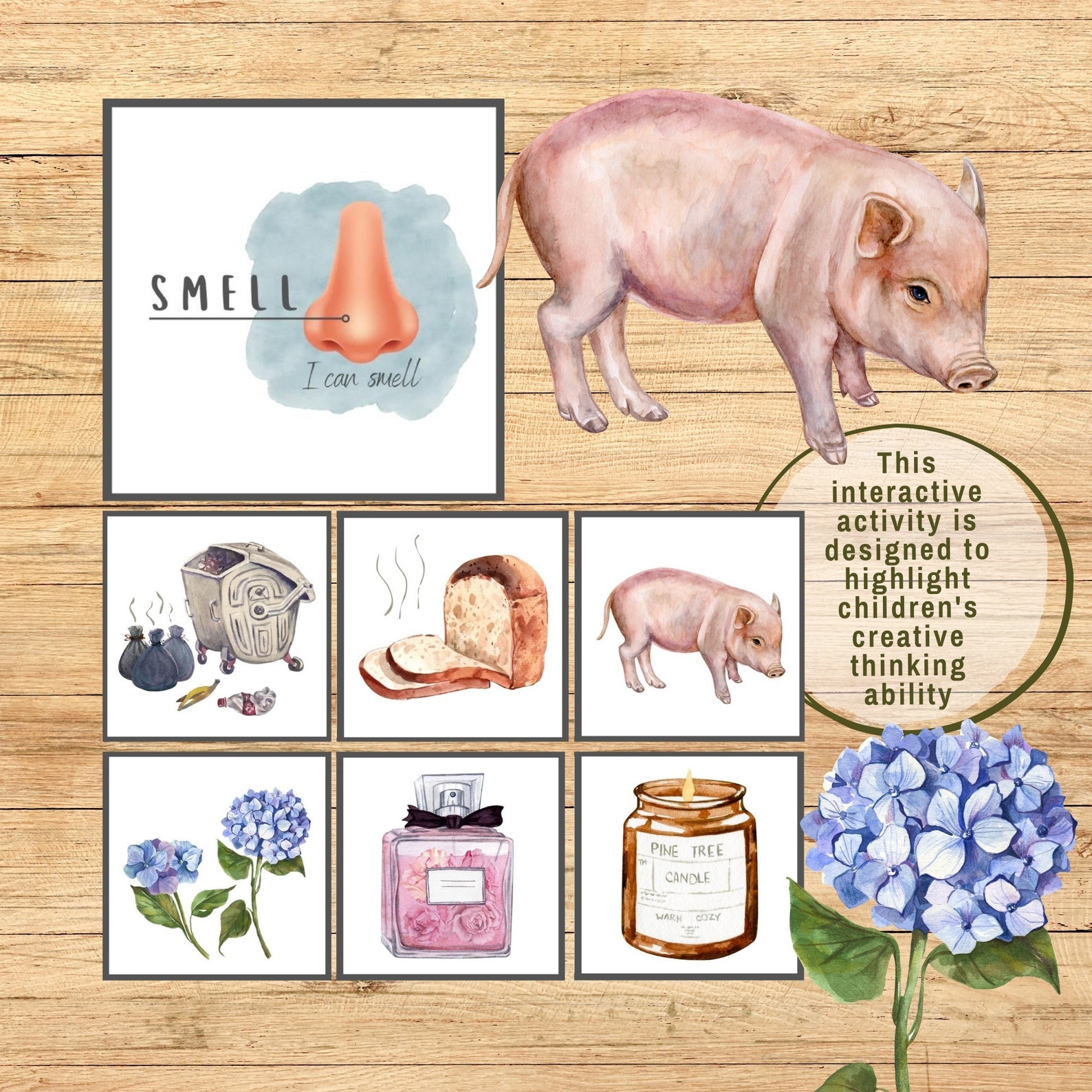 Five Senses Sorting Activity Printable, Kids Printable Game, Hear/touch ...