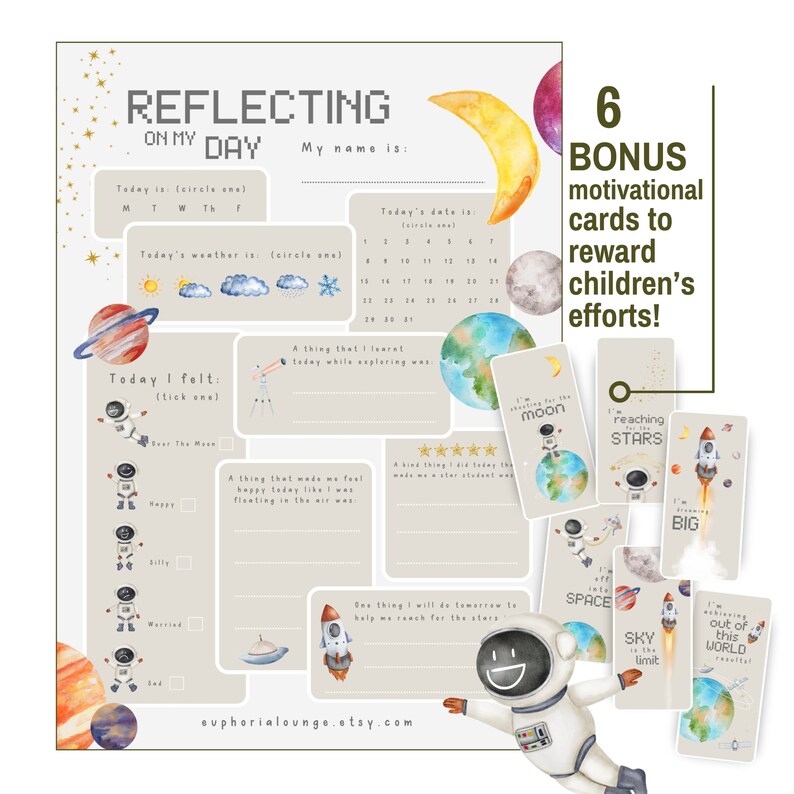 Daily Reflections Activity Printable for Kids, Homeschool Teacher ...