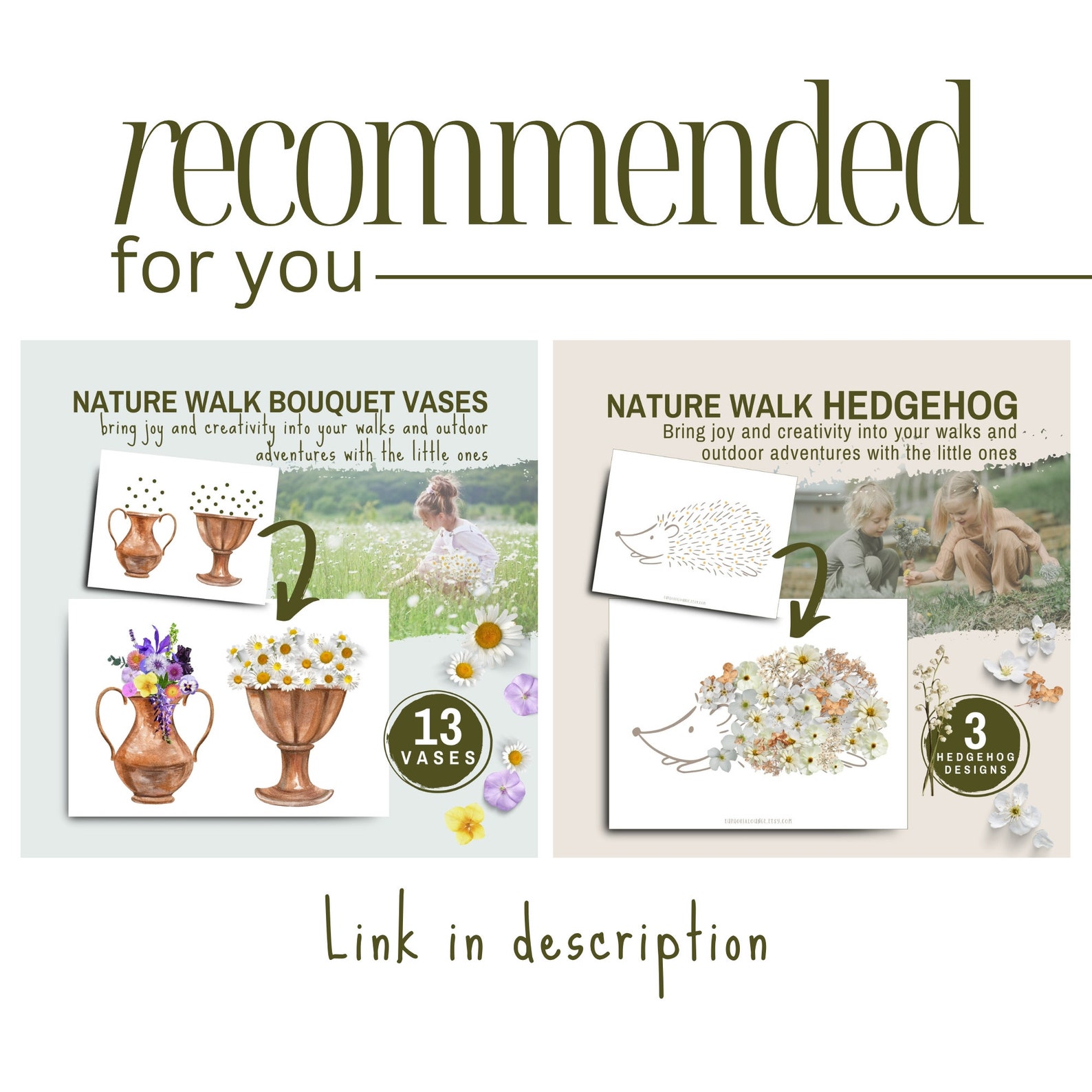 Nature Walk Squirrel Tails DIY Printable Craft Flower Activity, Outdoor ...