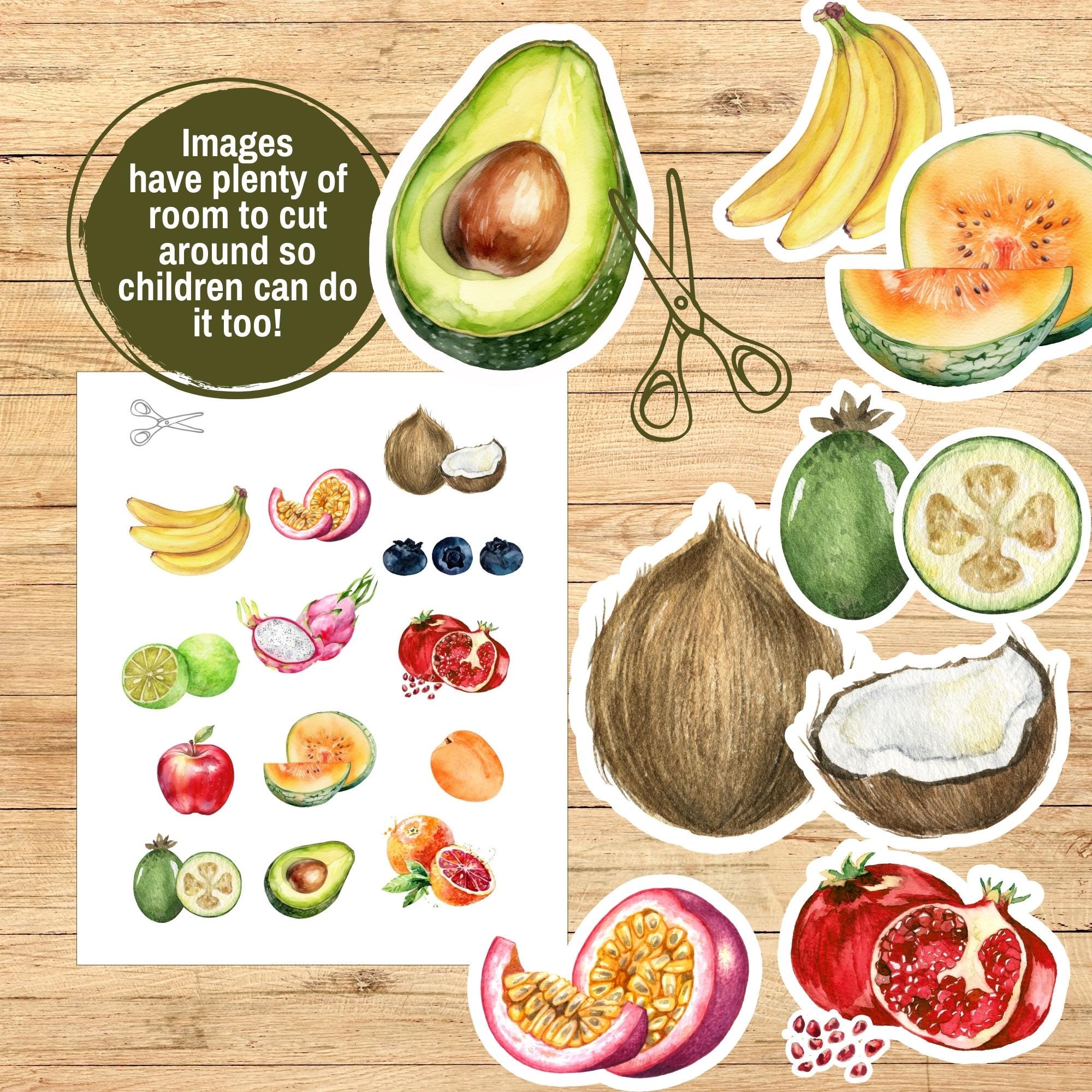 Identify Food Sorting and Shadow Matching Activity Printable Picture ...