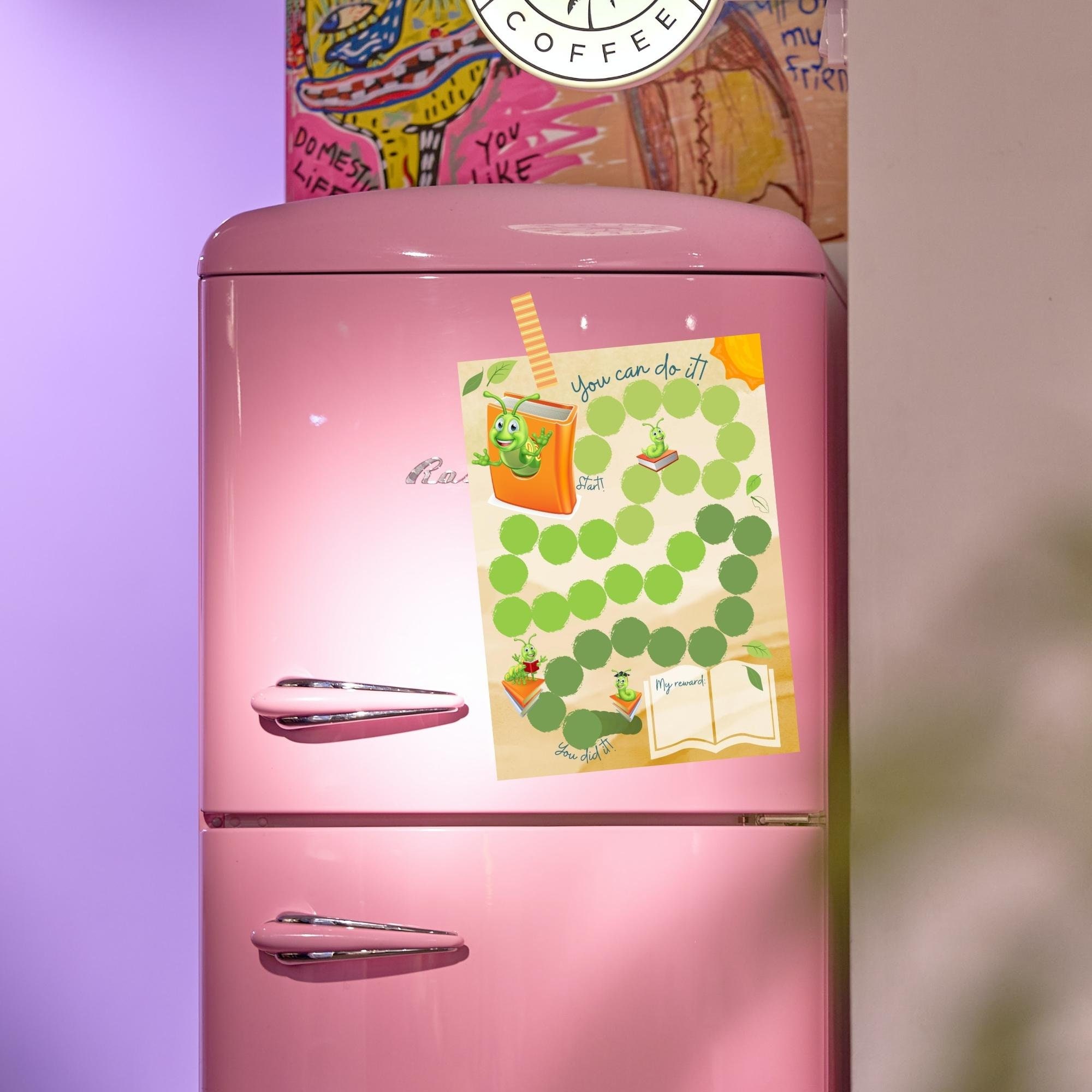 Bookworm Reward Chart for Kids, Behavior Chart Printable Chore Read ...