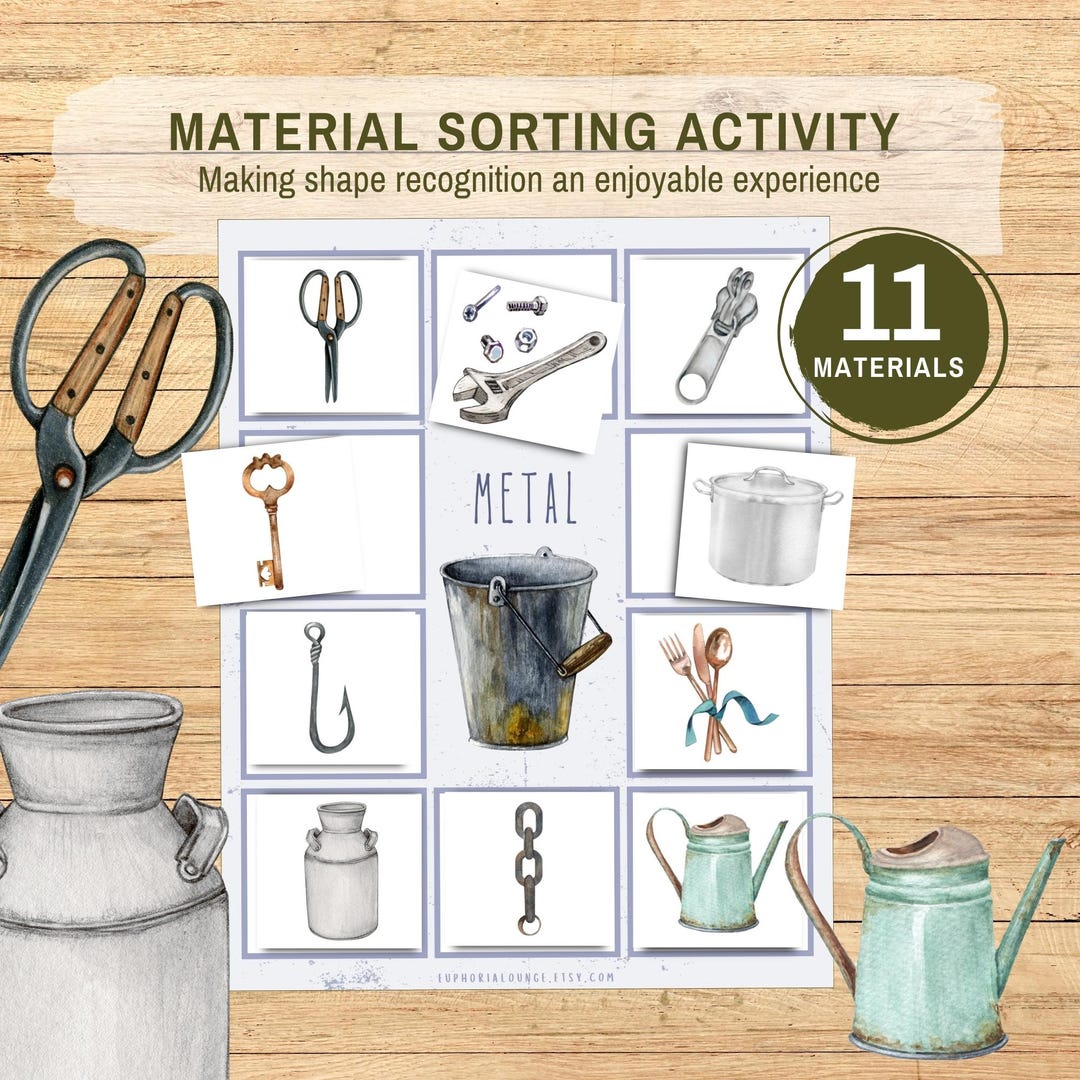 Material Sorting Activity Printable What is It Made of Homeschool Pre-k ...