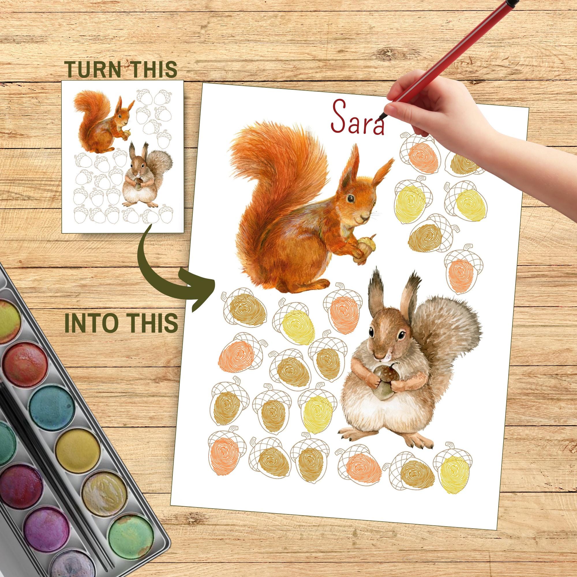 Fingerprint Art Printables for Kids Animal Thumbprint Art Activity ...