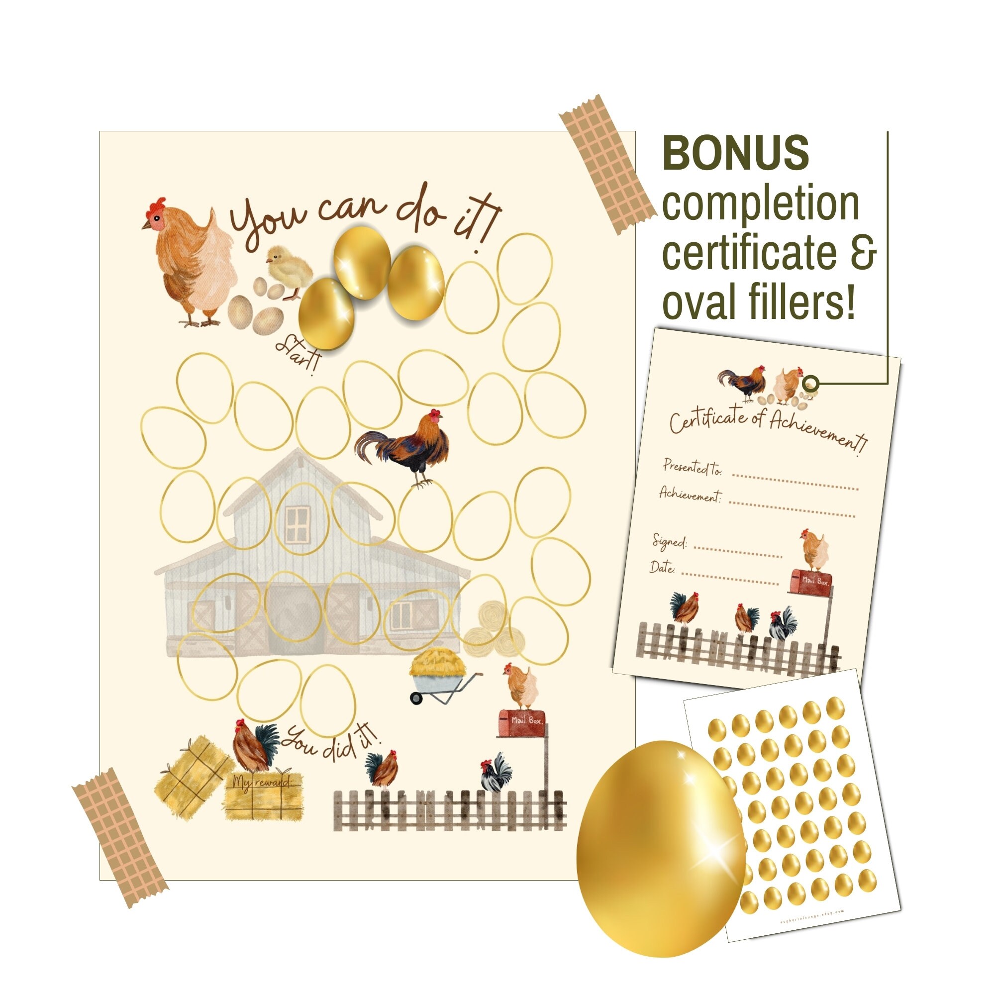 Farm Reward Chart for Kids, Behavior Chart Printable Chore Chart Potty ...