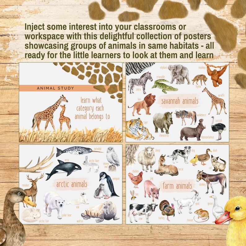 Animal Classification Posters Printable Kids Educational Classroom Wall ...