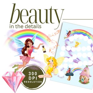 Fairy Reward Chart for Kids, Behavior Chart Printable, Fairies Chore ...