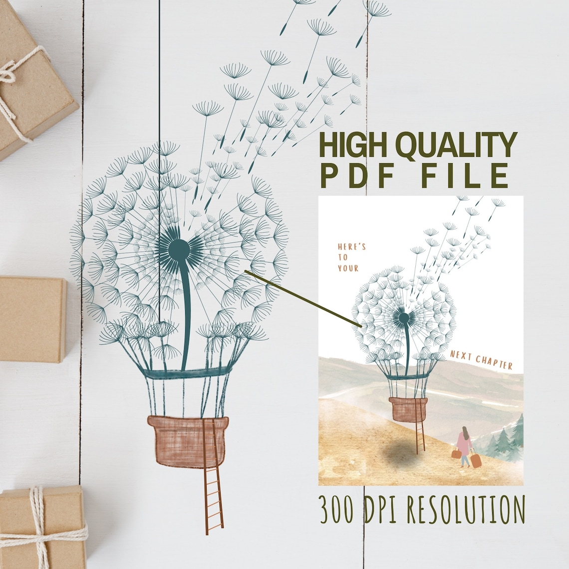 New Chapter Good Luck Printable Card, Best of Luck Card, New Job ...