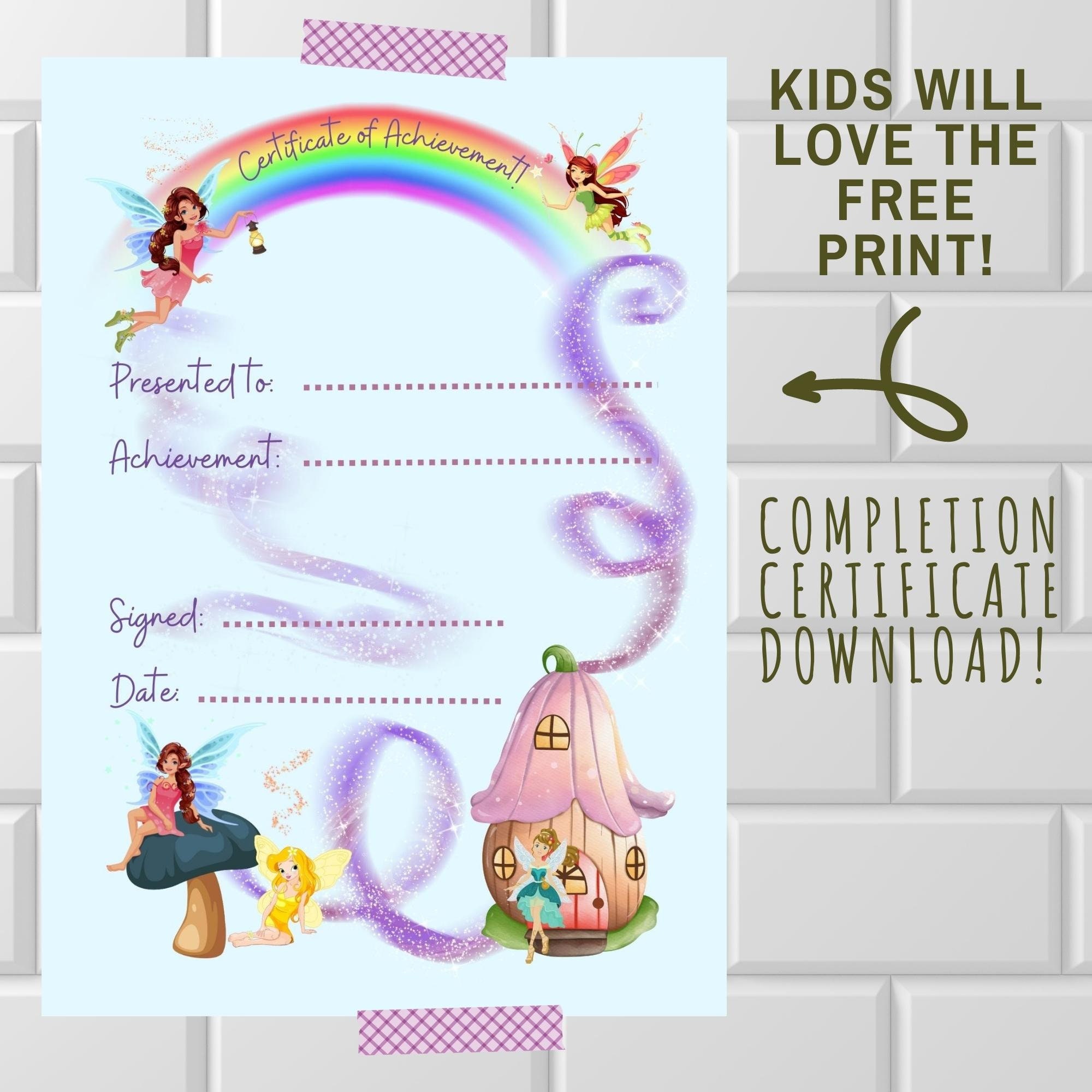 Fairy Reward Chart for Kids Behavior Fairy Design Instant - Etsy