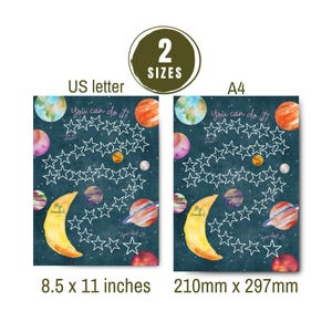 Solar System Star Reward Chart for Kids, Behavior Chart Printable Chore ...