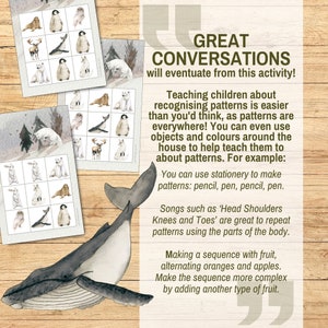 Arctic Life Pattern Activity Sorting Picture Cards, Copy the Sequence ...