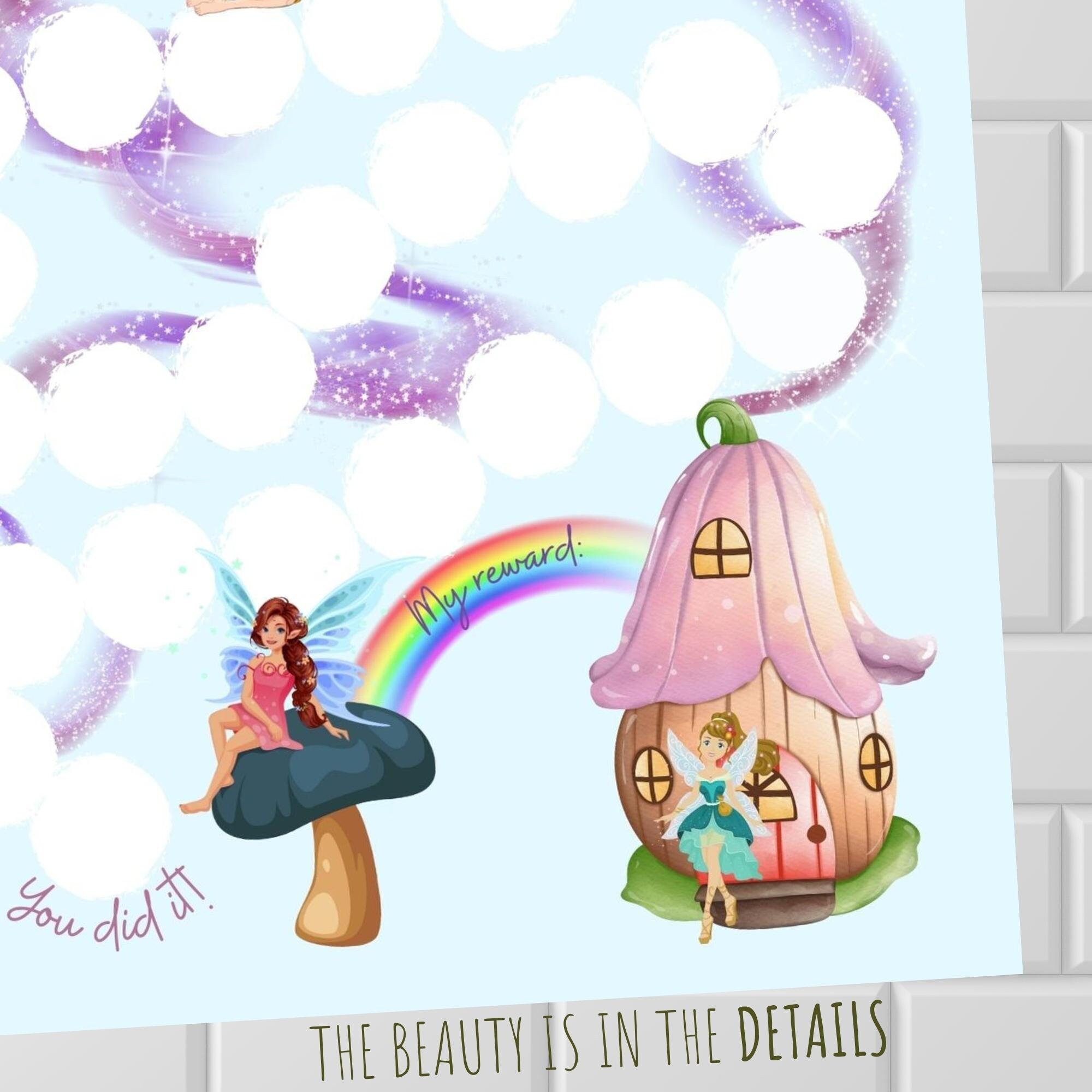 Fairy Reward Chart for Kids Behavior Fairy Design Instant - Etsy