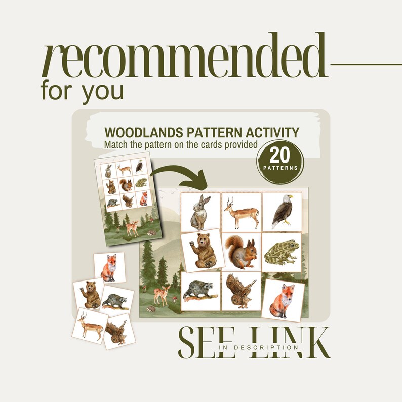 Safari Life Pattern Activity Sorting Picture Cards, Copy the Sequence ...