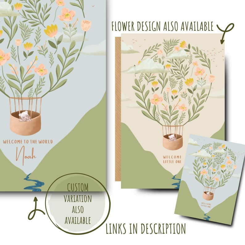 Welcome Little One New Baby Printable Card, Cute Newborn Card ...