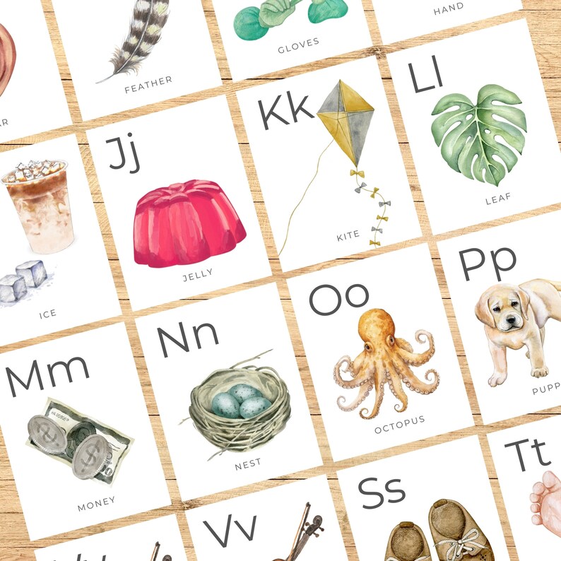 Alphabet Posters Large Format for Classroom Use Watercolor Printable ...