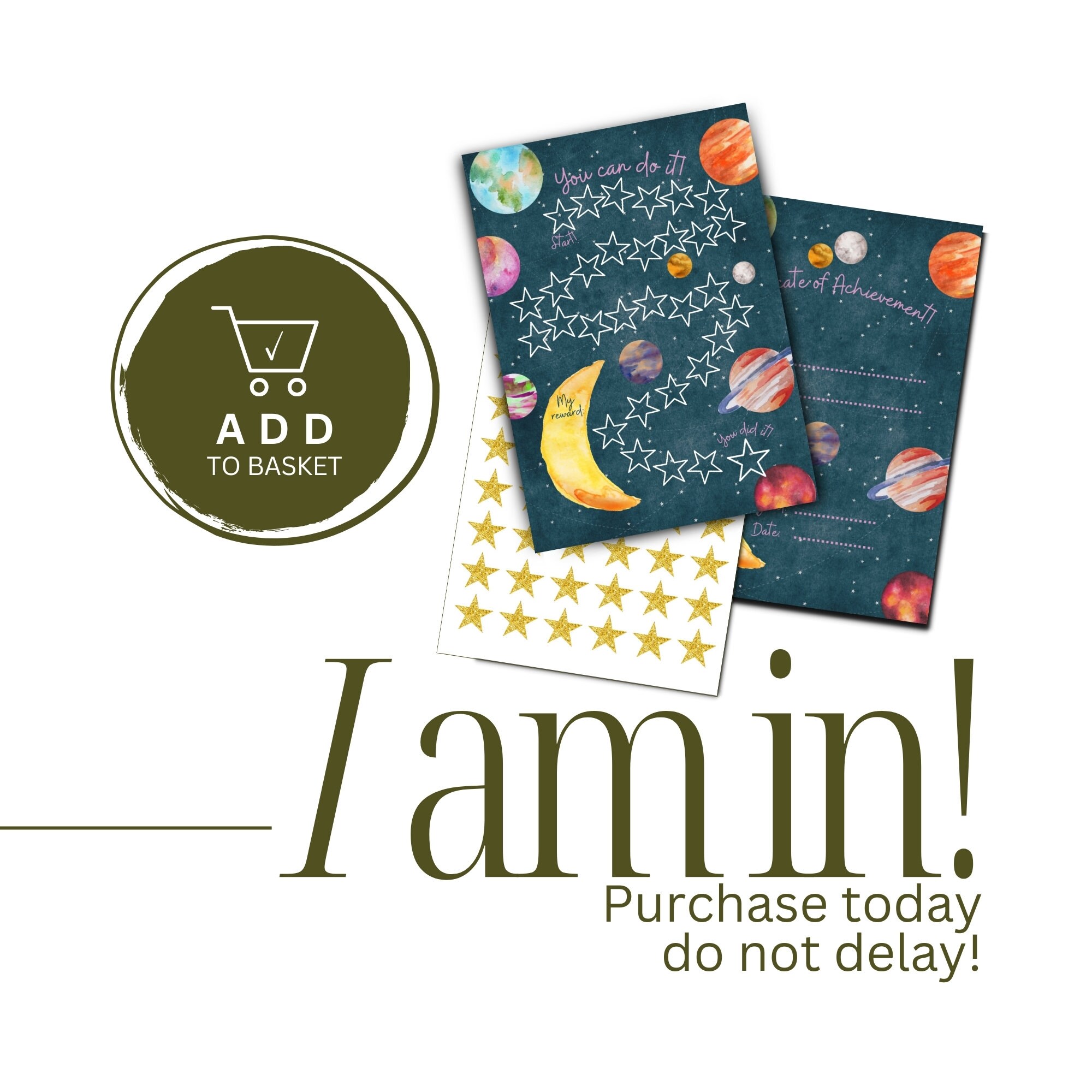 Solar System Star Reward Chart for Kids, Behavior Chart Printable Chore ...