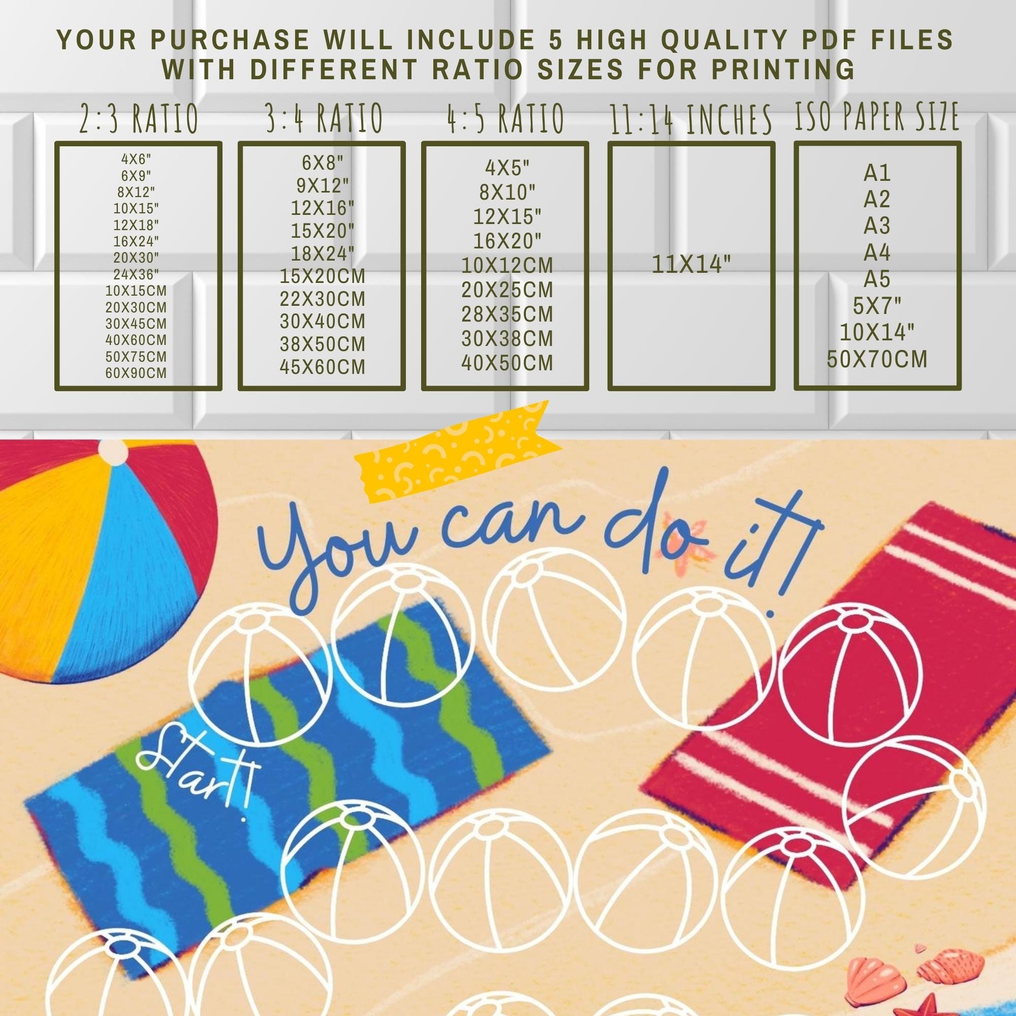 Beach Reward Chart for Kids Behavior Chart Printable Chore - Etsy Australia