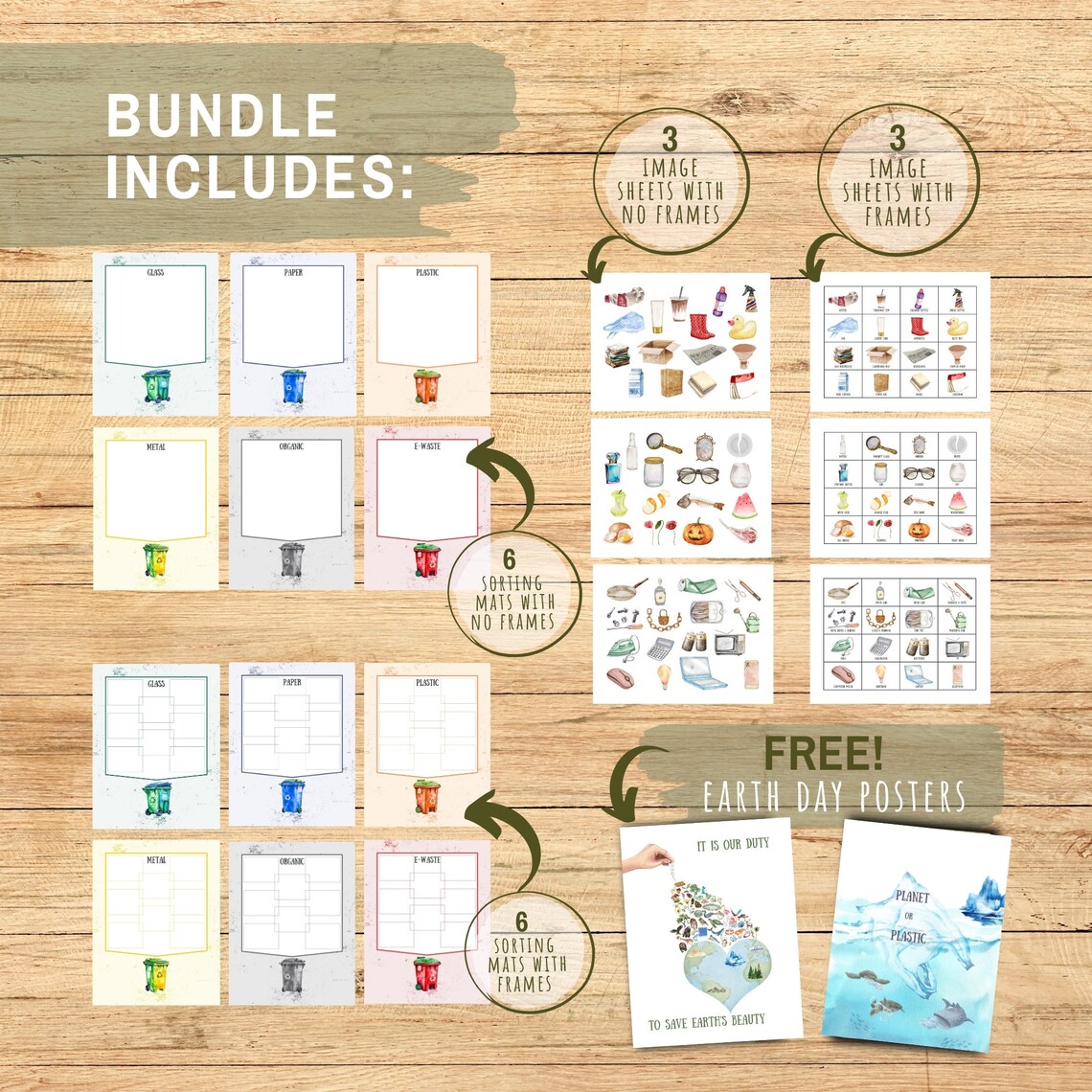 Waste Sorting Activity Recycling Game Earth Day Printable, Trash ...