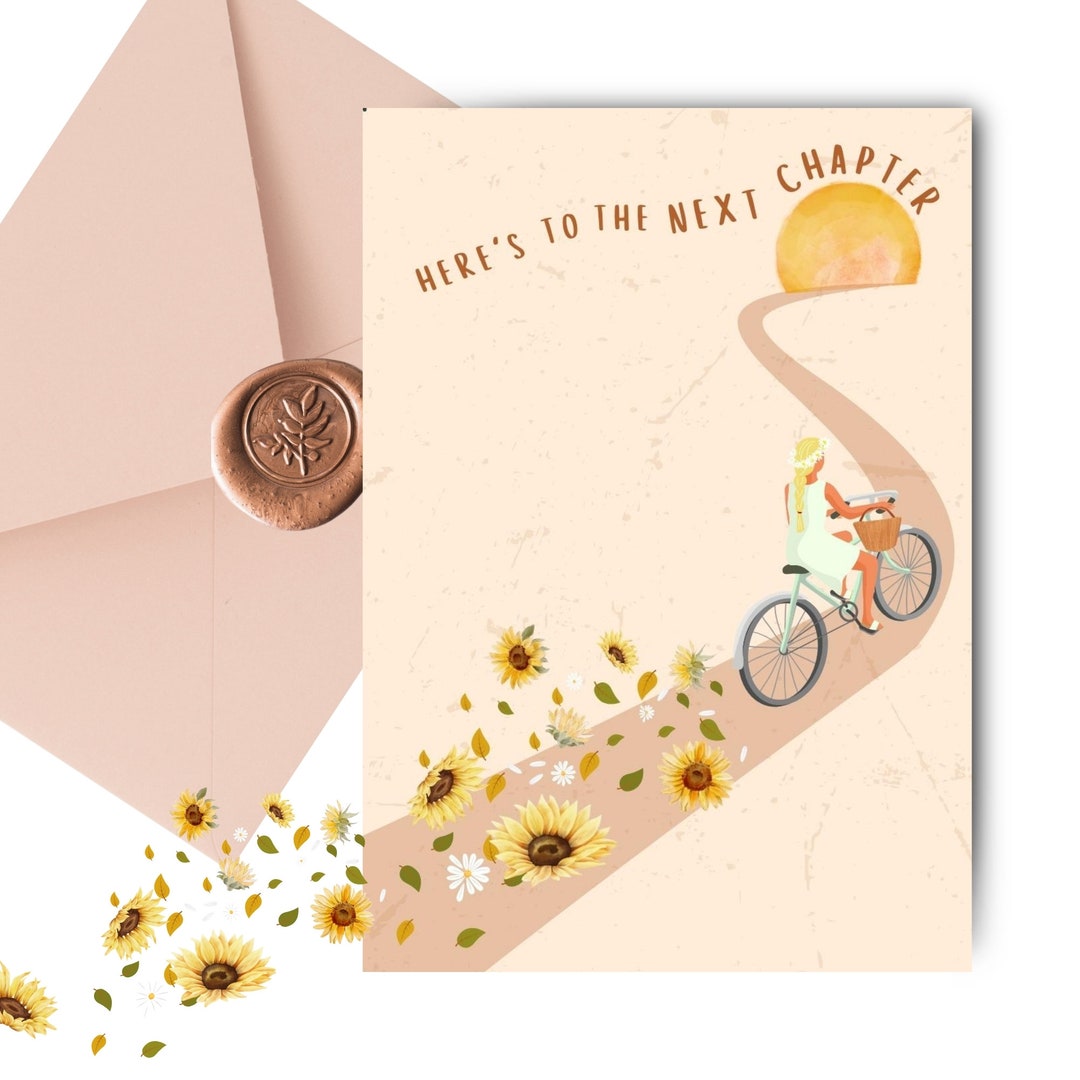 New Chapter Good Luck Printable Card, Best of Luck Card, New Job ...