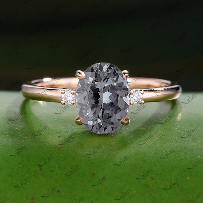 Grey Spinel Ring - Etsy